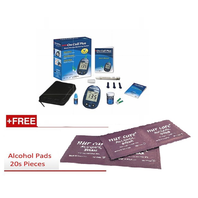 On Call Plus Blood Glucose Meter Monitor Come With 10 Strips (Warranty ...