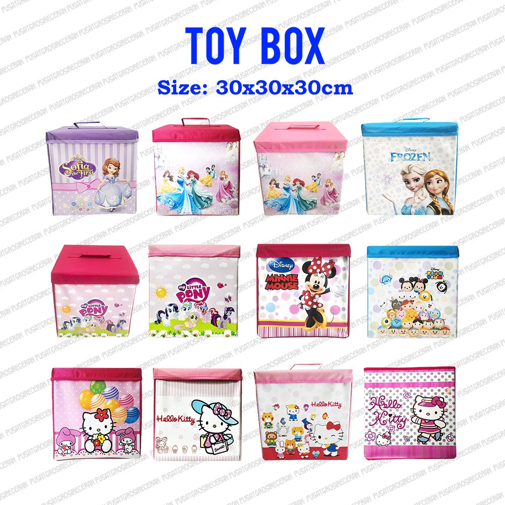 Toy Box Character Plywood Foldable Storage Toy Box Doll Clothes ...