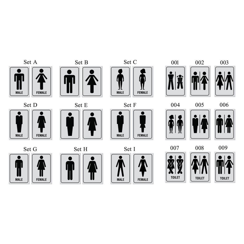 Toilet Sign, Tandas Papan Tanda, Male & Female Sign | Shopee Malaysia