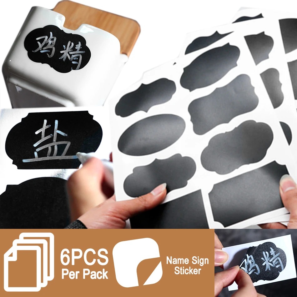 [Global_sources] Name Label Identification Sticker Sign ( 1 SET / 6PCS ...