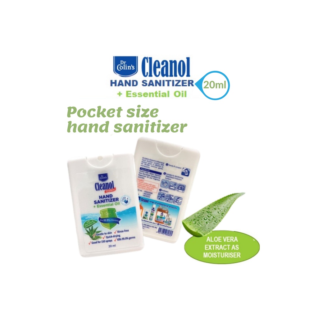 Cleanol Hand Sanitizer 20ML Pocket Size (75% alcohol) | Shopee Malaysia