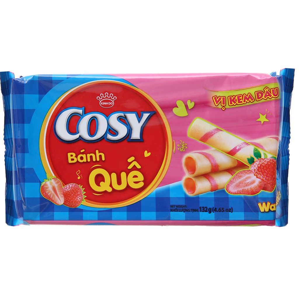 Cosy delicious strawberry cream flavor waffles 132g | Shopee Malaysia