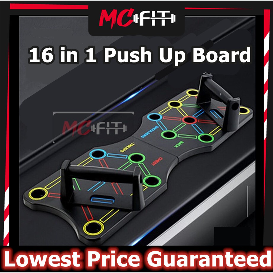 MCFIT 16 in 1 Foldable Push up board home gym fitness exercise push up ...