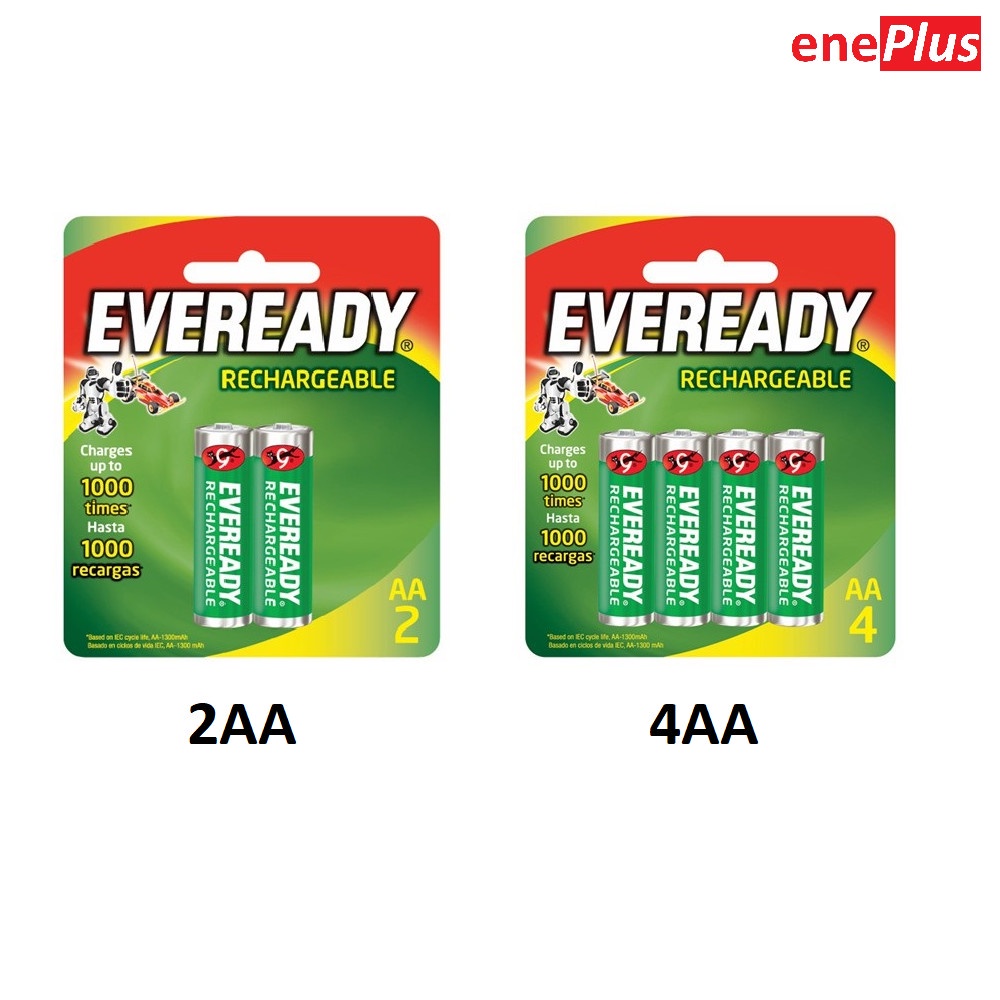 [100% Genuine] Eveready Rechargeable Battery (1300mAh) 2AA or 4AA ...