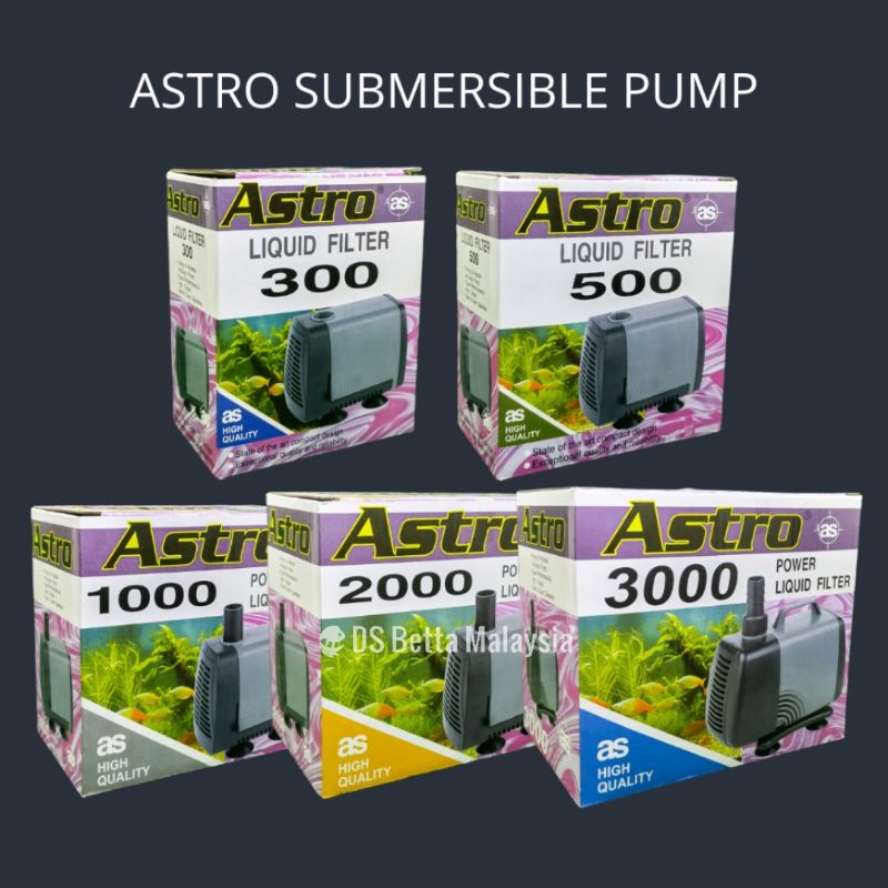 Astro Submersible Pump 300, 500, 1000, 2000, 3000 liquid filter for ...