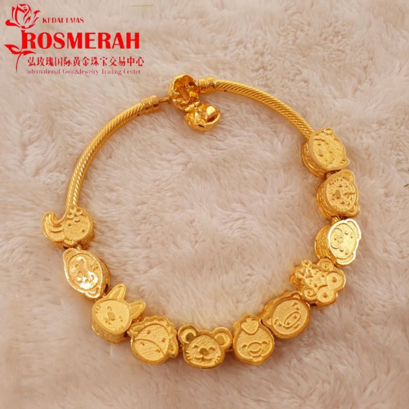 KEDAI EMAS ROSMERAH 916 PANDORA BEAD ZODIAC ANIMAL 916金12生肖串珠 | Shopee ...