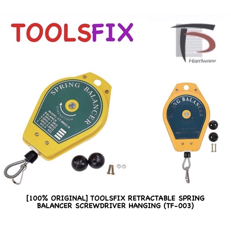 [100% ORIGINAL] TOOLSFIX RETRACTABLE SPRING BALANCER SCREWDRIVER ...