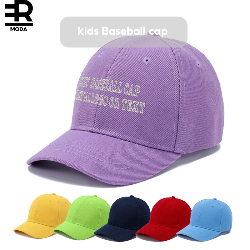 Custom Logo or Text | ER KIDS | Kids Baseball Cap for Children | Shopee ...