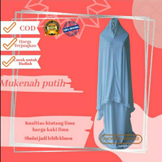 PUTIH Plain White Canal Adult fashion muslim Sholihah | Shopee Malaysia