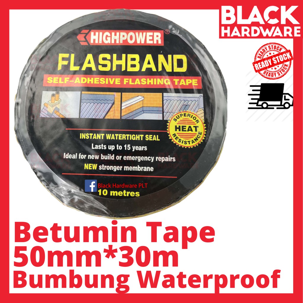 Black Hardware High Power Flashband Waterproof Adhesive Roof Weather ...