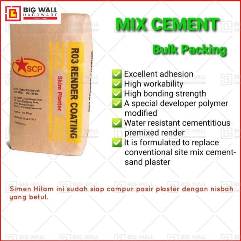 SCP 25 kg 3-in-1 Ready Mix Cement / Simen Sedia Campur / Pre Mix ...