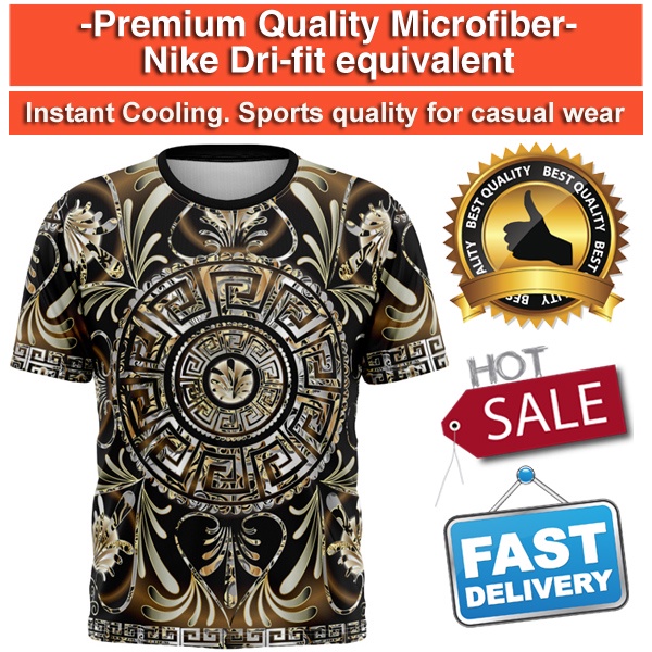 Limited Edition Design 028N Microfiber Dri-fit Batik Versacee T Shirt | Shopee Malaysia