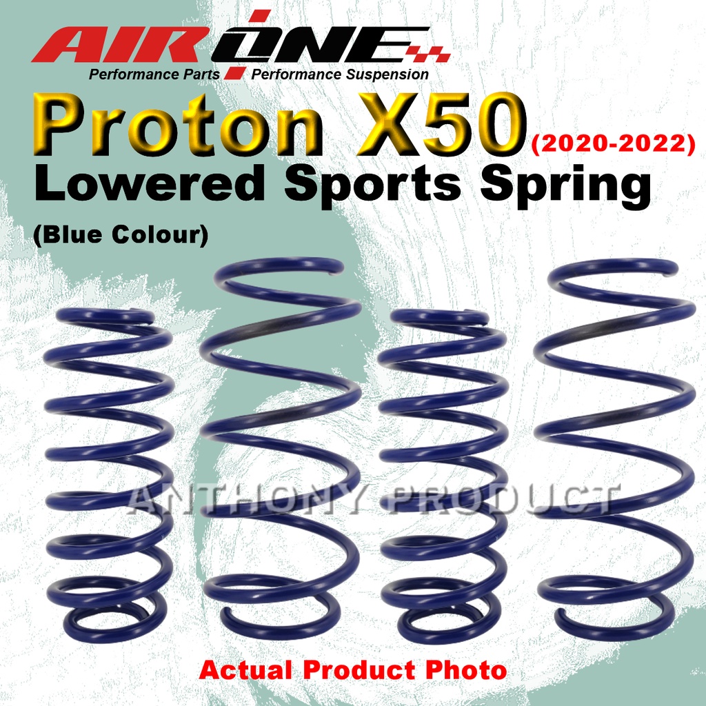 AIRONE Proton X50 2020 - 2022 Lowered Sport Coil Spring (Blue Colour ...