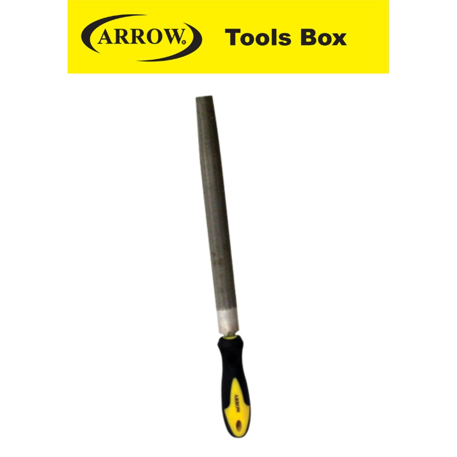ARROW AHR6 AHR8 AHR10 HALF ROUND STEEL FILE WITH HANDLE EXTRA HARDENED ...