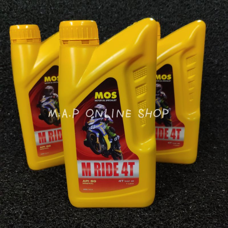 MOS M RIDE 4T OIL SAE 40 API SG Minyak Pelincir Enjin Oil 1Liter 100% ...
