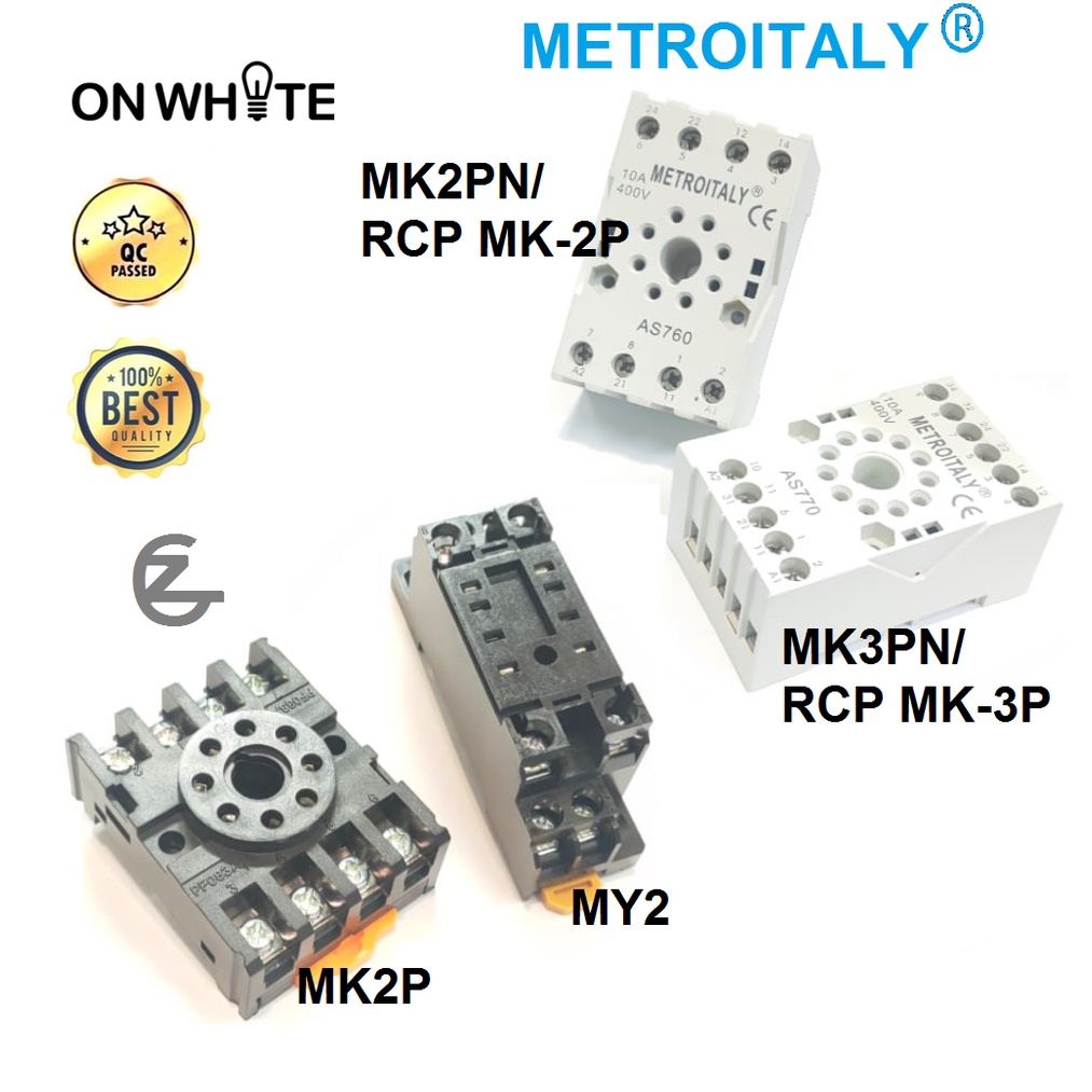 METROITALY RELAY BASE MK2PN/RCP MK-2P 8PIN / 11PIN MK3PN/RCP MK-3P /PYF08A FOR MY2/ PF083A FOR ...