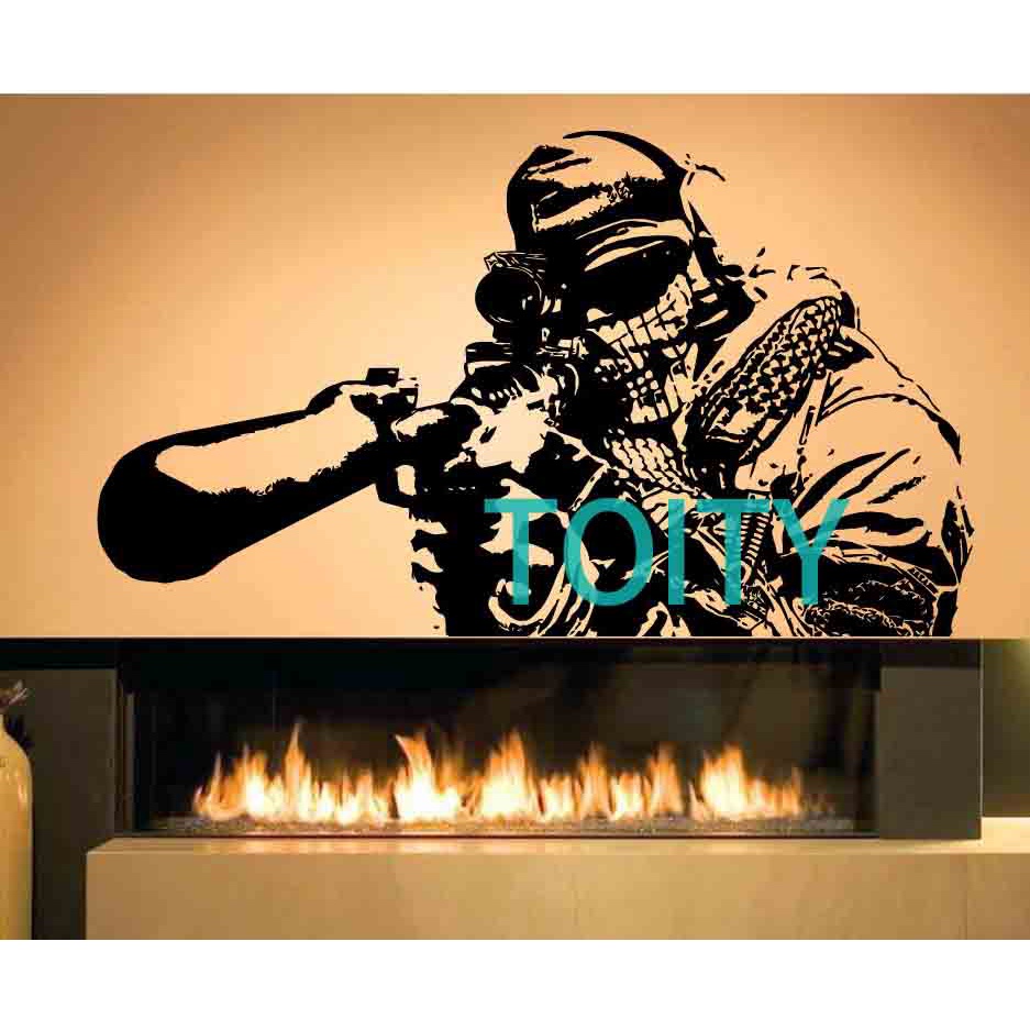 Special Forces Warrior Military Army War Wall Decal Soldiery Helicopter ...