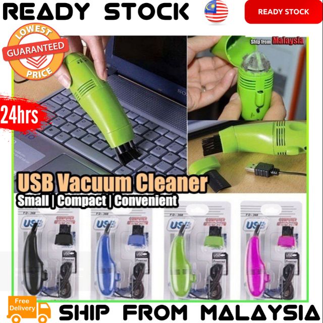 Mini Dust Remove Portable Vacuum USB Keyboard Cleaner PC Laptop Brush ...