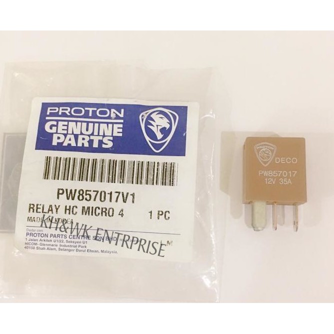 Power Relay (4Pin) Proton Exora / Exora bold Micro 12v 35A(PW857017 ...