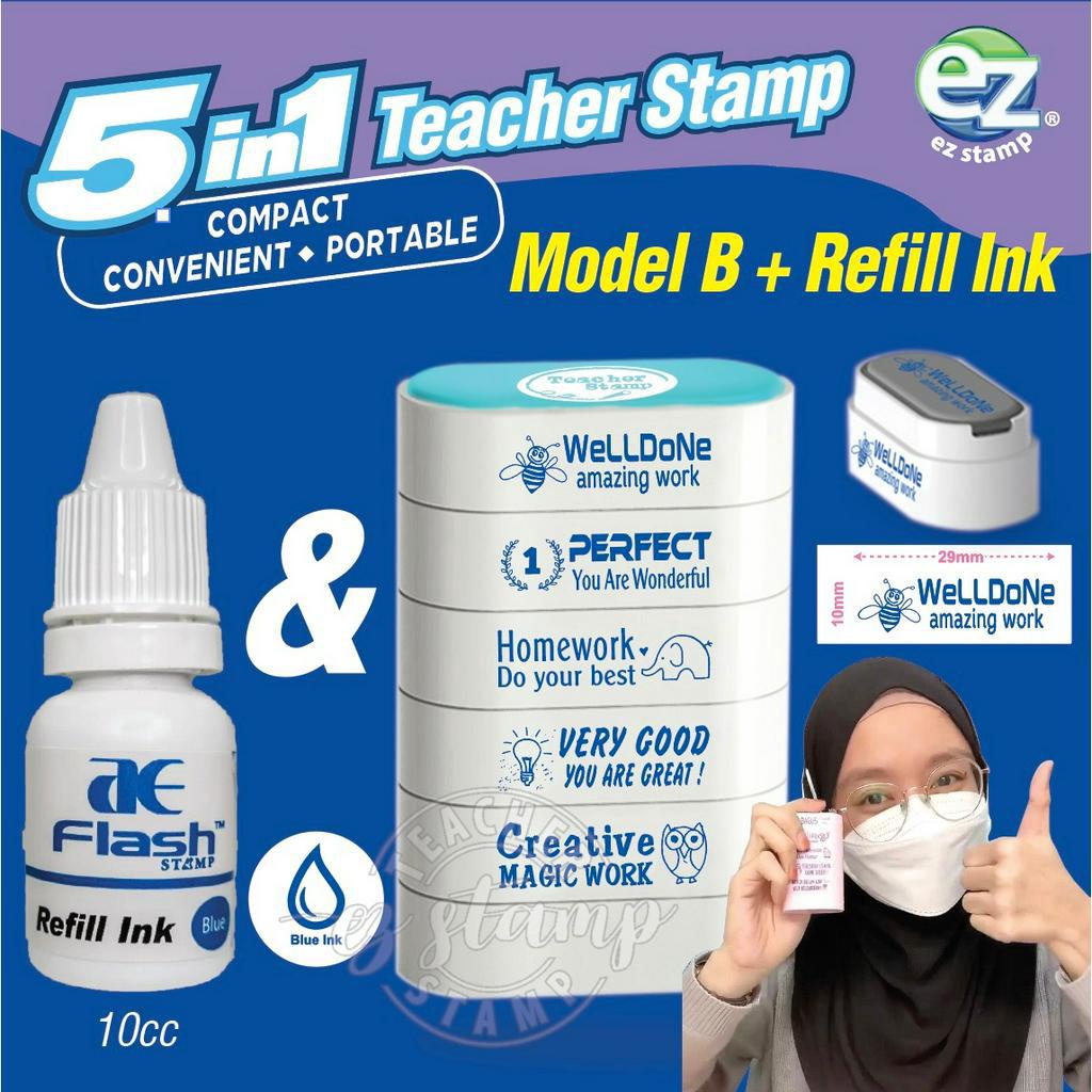 PMB 5 in 1 READY MADE Teacher Stamp/Compact Convenient Portable/Review ...