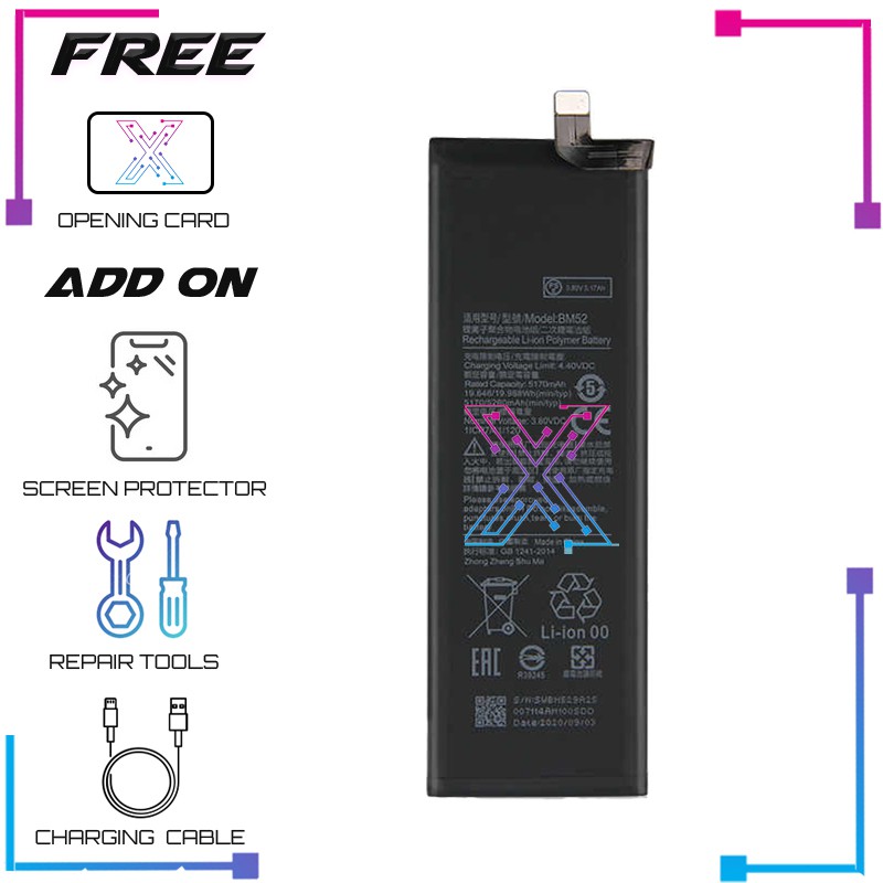 Battery Bateri BM52 For MI NOTE 10 / MI NOTE 10 PRO / MI NOTE 10 LITE ...