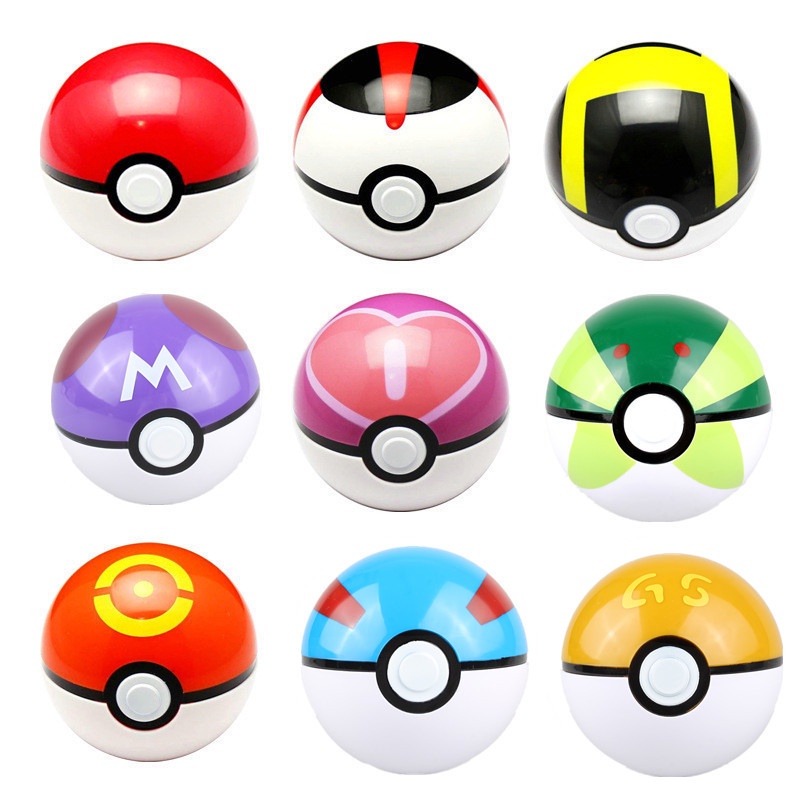 7CM Pokemon Pokeball Toy PVC Cute Poké Great Timer Ultra Ball Action ...