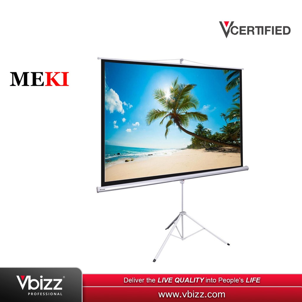 MEKI 96"x96" (8'x8') Tripod Projector Screen - Matte White | Shopee ...