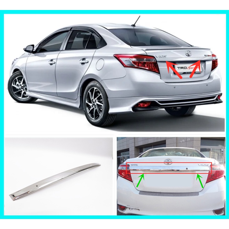 Toyota Vios 2013 - 2017 NCP150 Stainless Steel Molding Rear Bonnet ...