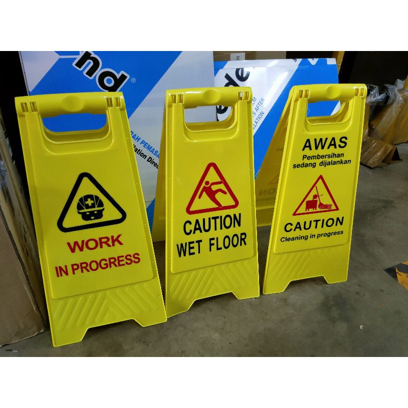 pvc 0SLIPPERY WET FLOOR CAUTION SIGN BOARD NO ENTRY SIGN | Shopee Malaysia