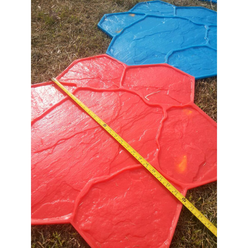 CONCRETE IMPRINT STAMP MAT ACUAN SIMEN Mould stamp imprint concrete ...