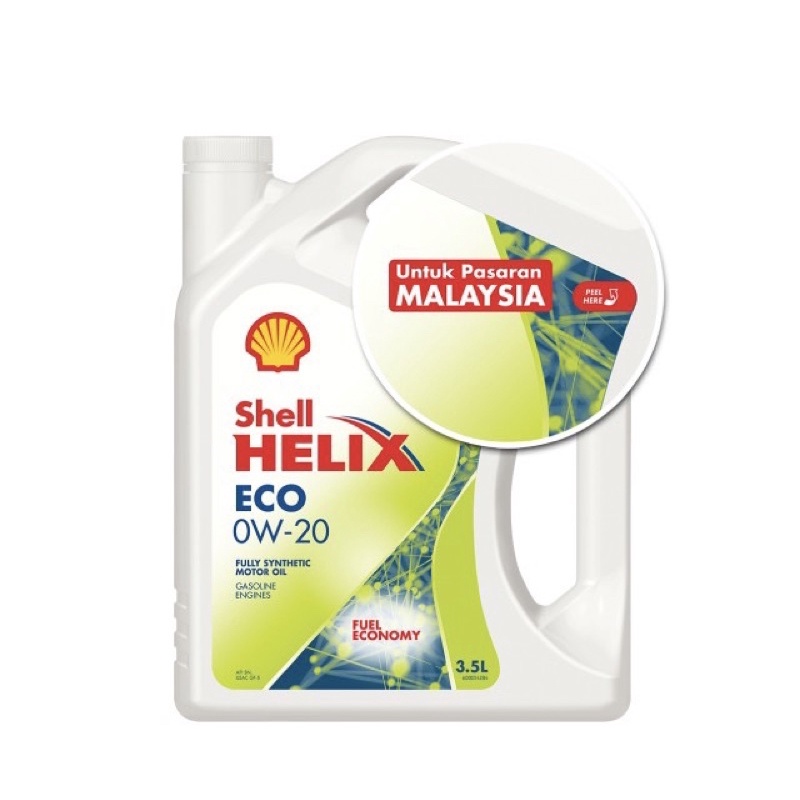 Shell Helix ECO 0W-20 Fully Synthetic Engine Oil (3.5 Lit) | Shopee ...