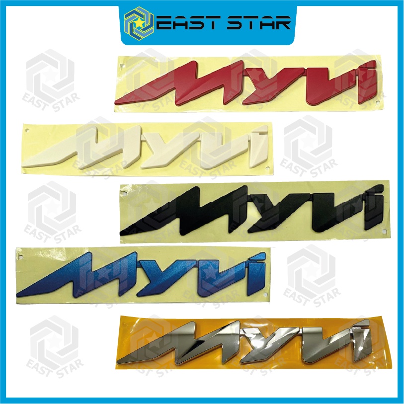 Original Perodua Myvi Lagi Best Logo Emblem Matte Black Blue Chrome Red ...