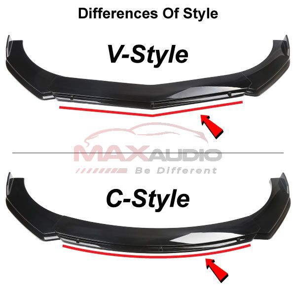 SAMURAI-LIPS Double Layer Universal Car Front Bumper Diffuser Lip AXIA ...