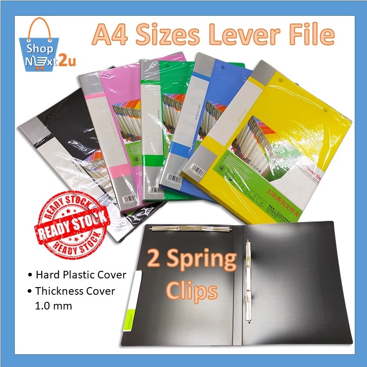 A4 Plastic file lever spring file | PP Lever File | PP file | Spring ...