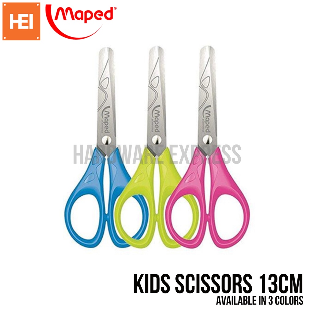 MAPED 13cm / 5" Kids' Scissors Stainless Steel Round Tip | Shopee Malaysia