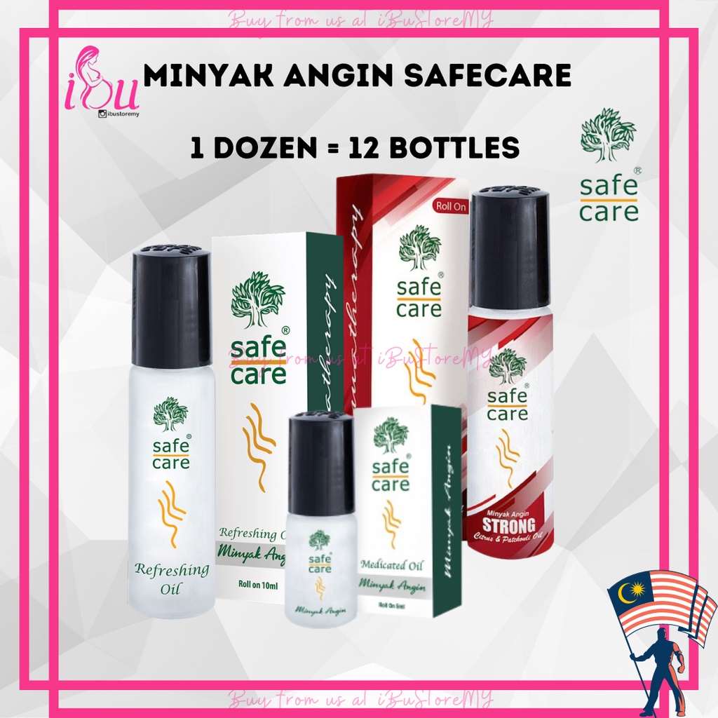 Safecare 1 DOZEN Minyak Angin Aromatherapy Safe Care 10ml Aromaterapi ...