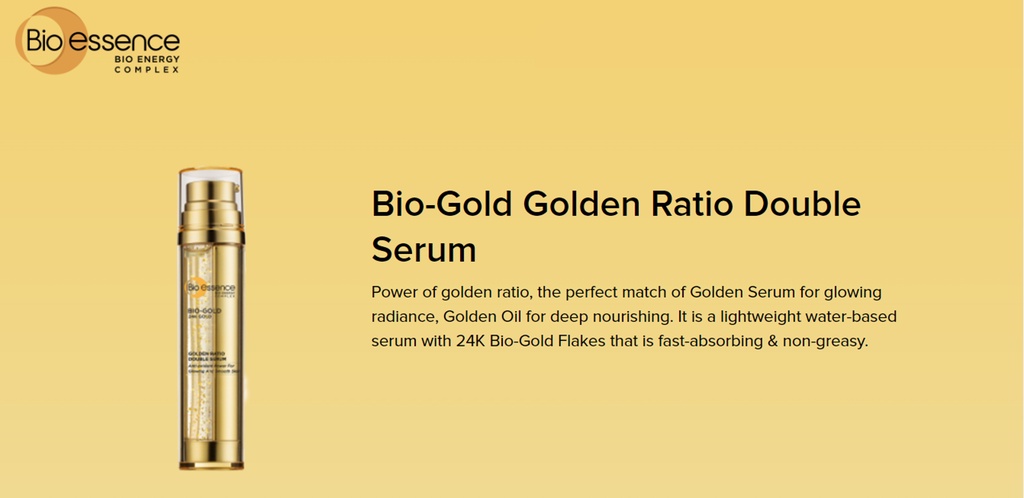 Bio-essence Bio-Gold 24K Golden Ratio Double Serum (36g) | Shopee Malaysia