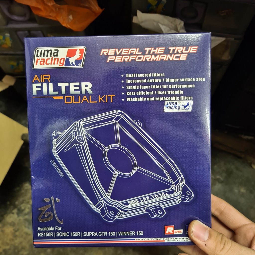 AIR FILTER UMA RACING DUAL KIT HONDA RS150R | Shopee Malaysia