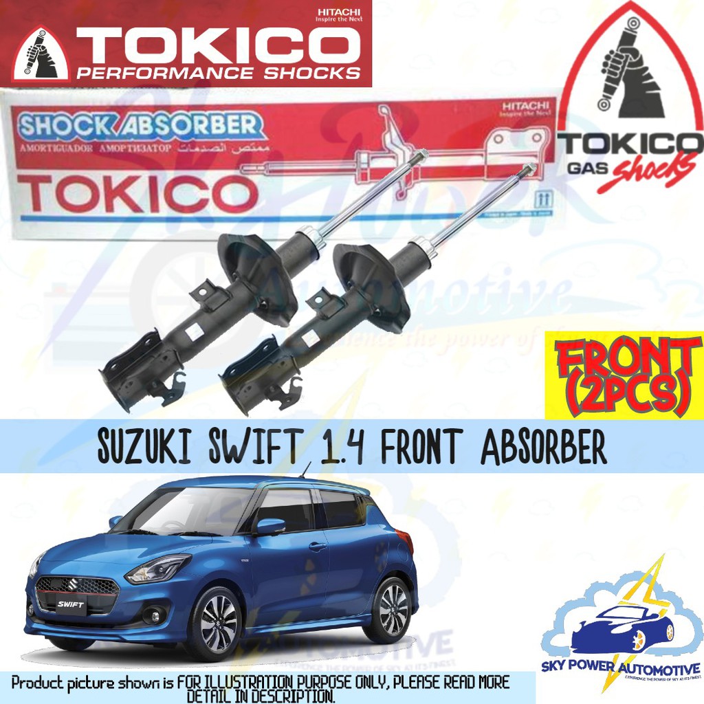 SUZUKI SWIFT 1.4 (2013-2017) TOKICO (TKC) SHOCK ABSORBER (FRONT 2PCS ...
