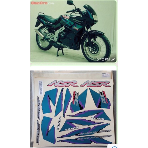 Honda NSR150 NSR RR RRW SP HRC Stripe body sticker WARNA GRANITE BLUE ...
