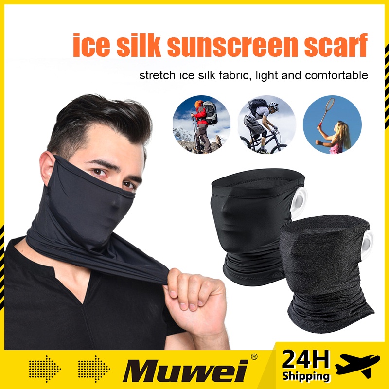 Anti UV Cooling Head Scarf Face Mask Rider Bandana Motor Rider Ice Silk ...