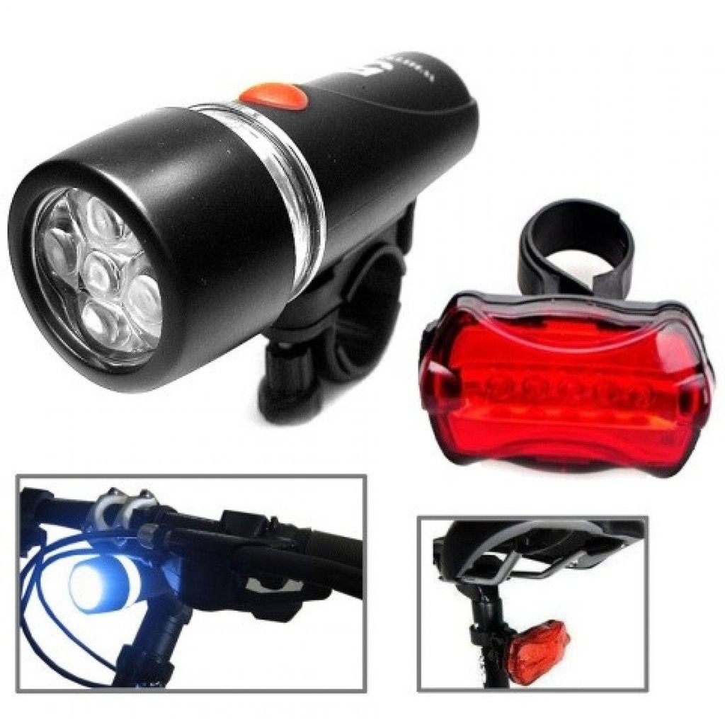 COMPLETE SET! Waterproof LED Bicycle Lamp Front and Back Lampu Basikal ...
