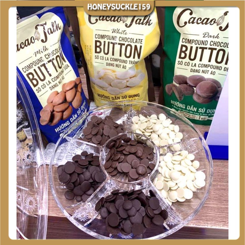 White Compound Chocolate /Black Compound/Milk Compound Button 1kg Pack ...