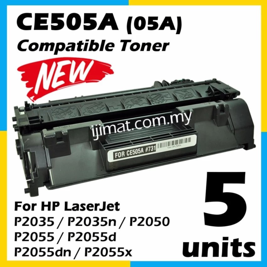 5x Compatible Toner CE505A CE 505A HP05A HP Laserjet 05A P2035 P2035n ...
