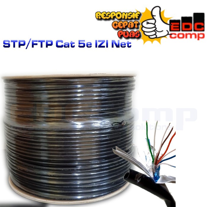 Cable STP FTP Cat 5e Outdoor Cable 305 Meters IZI net Original | Shopee ...