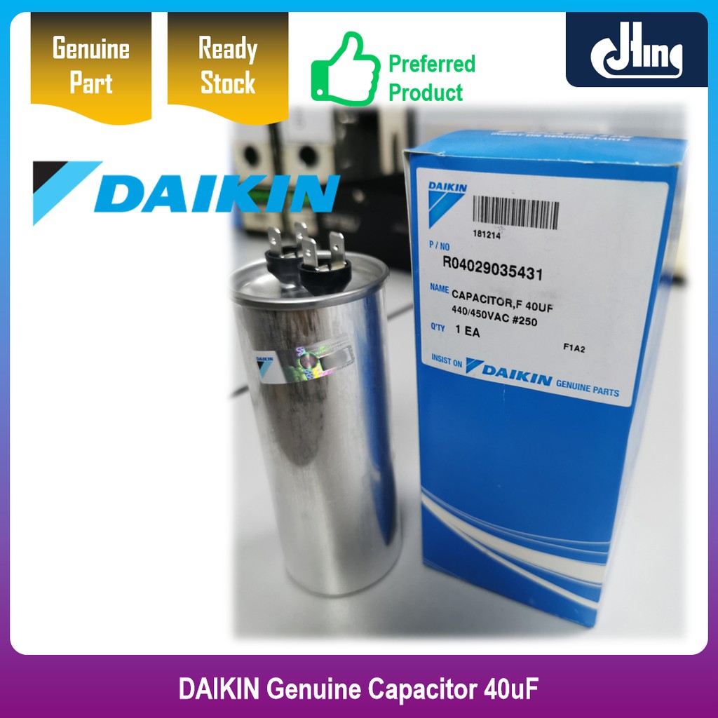 40uF | Capacitor | DAIKIN Genuine Part - 440/450VAC #250 for Compressor ...