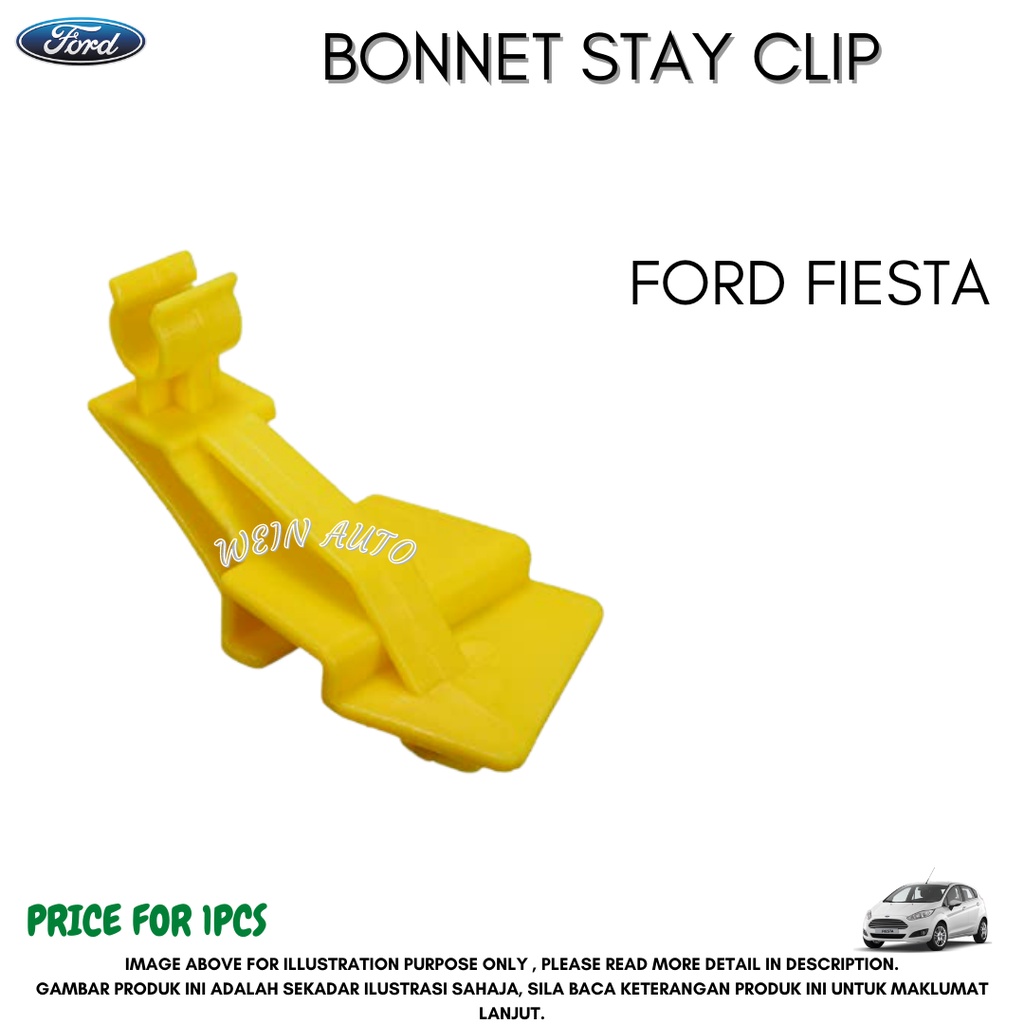 FORD FIESTA GENUINE BONNET STAY CLIP HOOD BONNET STAY PROP CLIP CLAMP ...