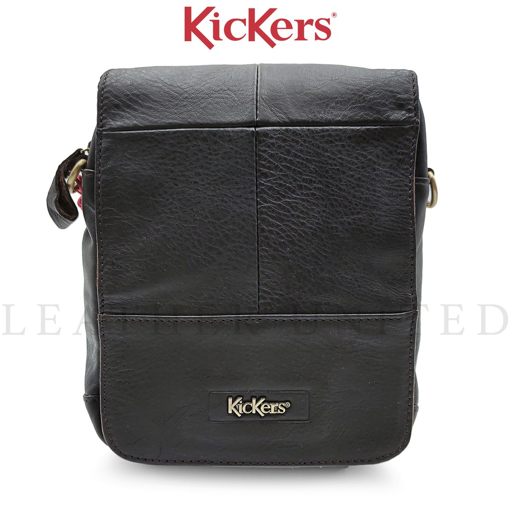 Kickers Genuine Top Grain Leather Overlay Crossbody & Waist Bag #1KIC-S ...