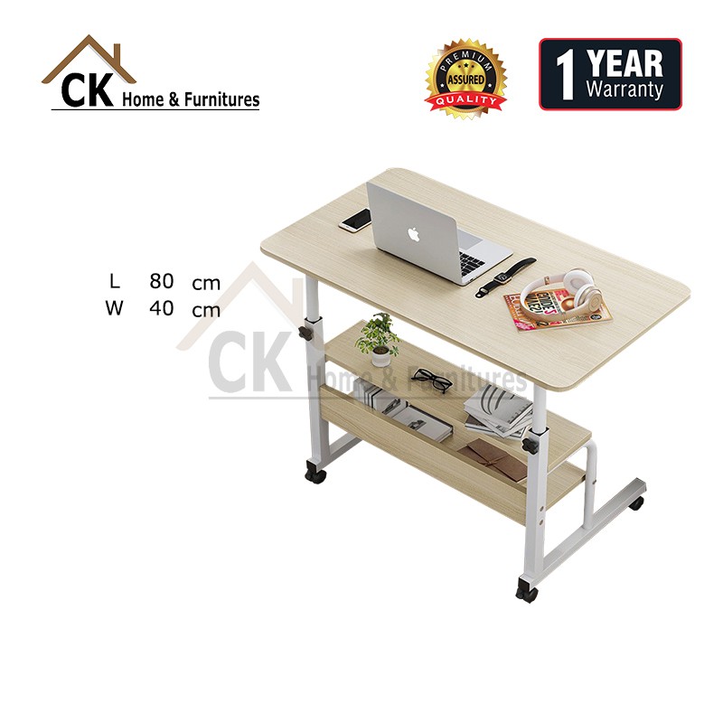 CK (L60/80)cm Adjustable Bedside Laptop Table Sofa Side Table With ...