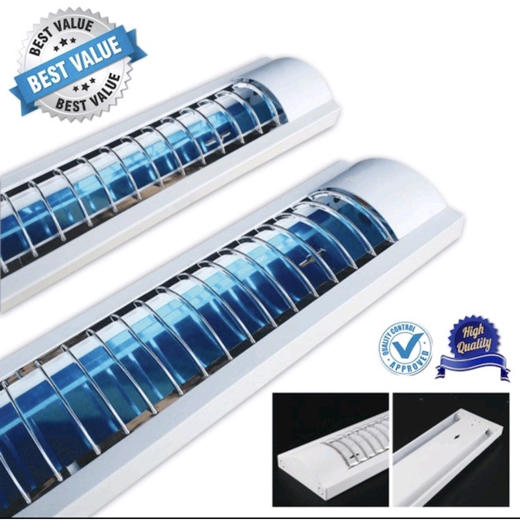 LED T8 Louver Fitting T8 Fitting Single Circuit Double Circuit Frosted ...